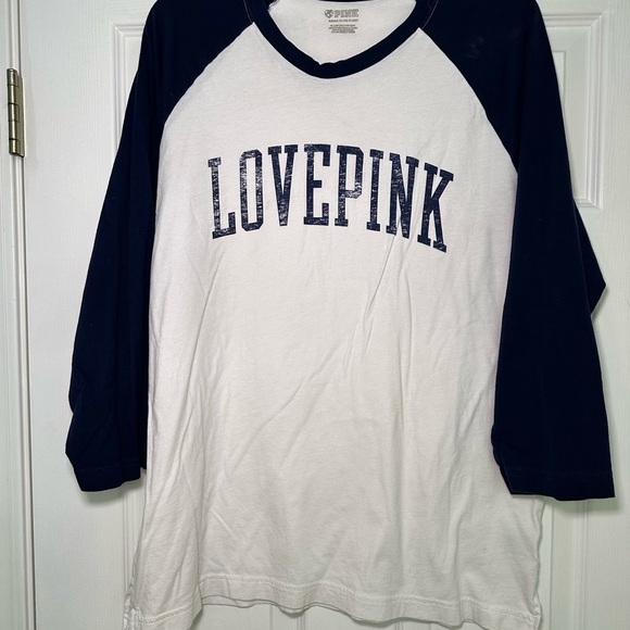 PINK Victoria's Secret | Tops | Pink Victorias Secret Raglan Shirt ...